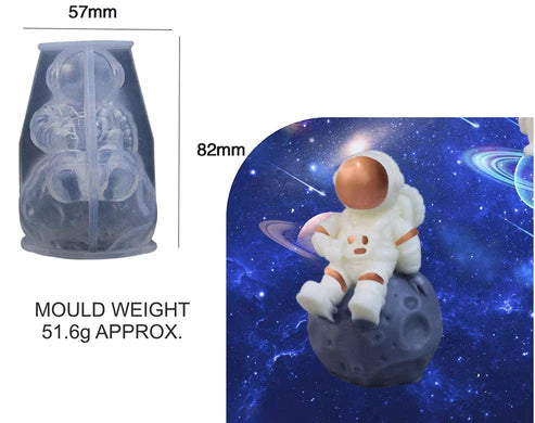 Seating Astronaut Candle Mould – Bina's Art - Resin Store