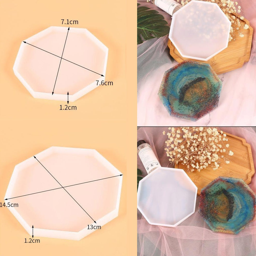 2 Pcs Octagon Coaster Set – Bina's Art - Resin Store