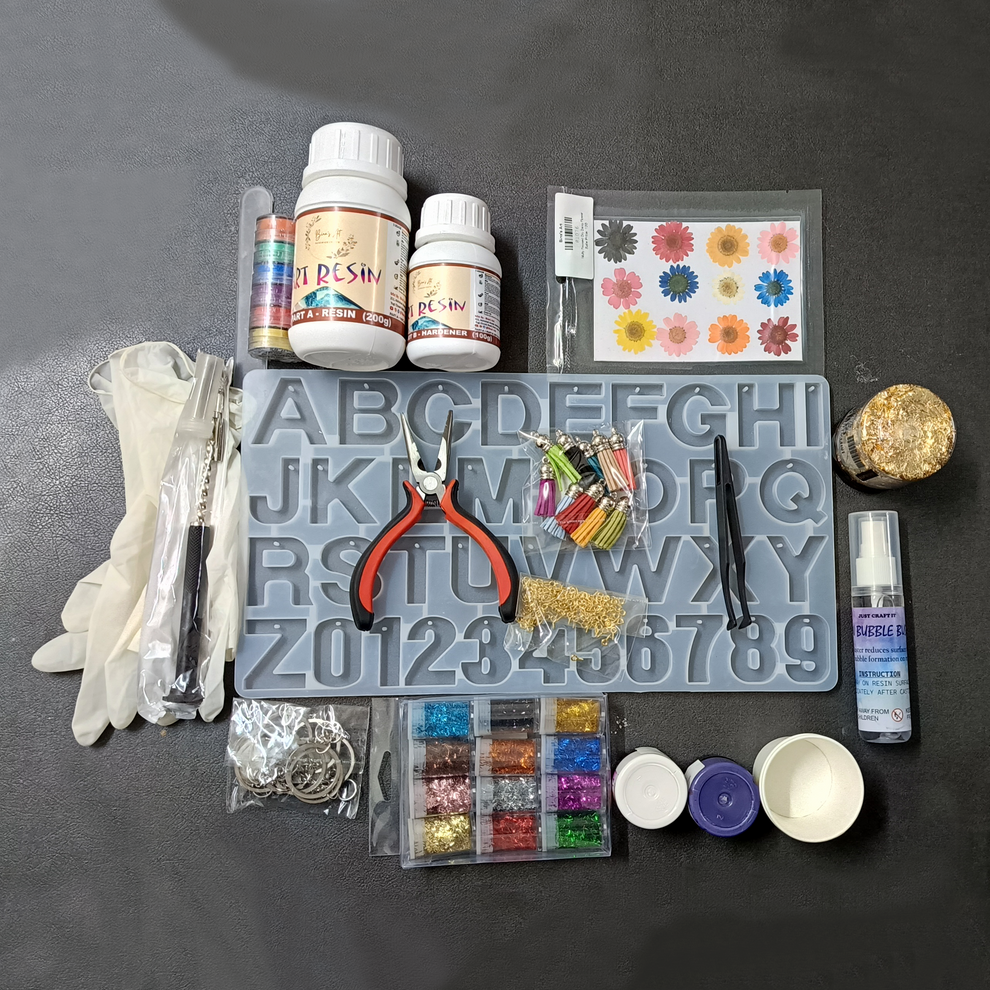 Alphabet Keychain Kit PART-A – Bina's Art - Resin Store