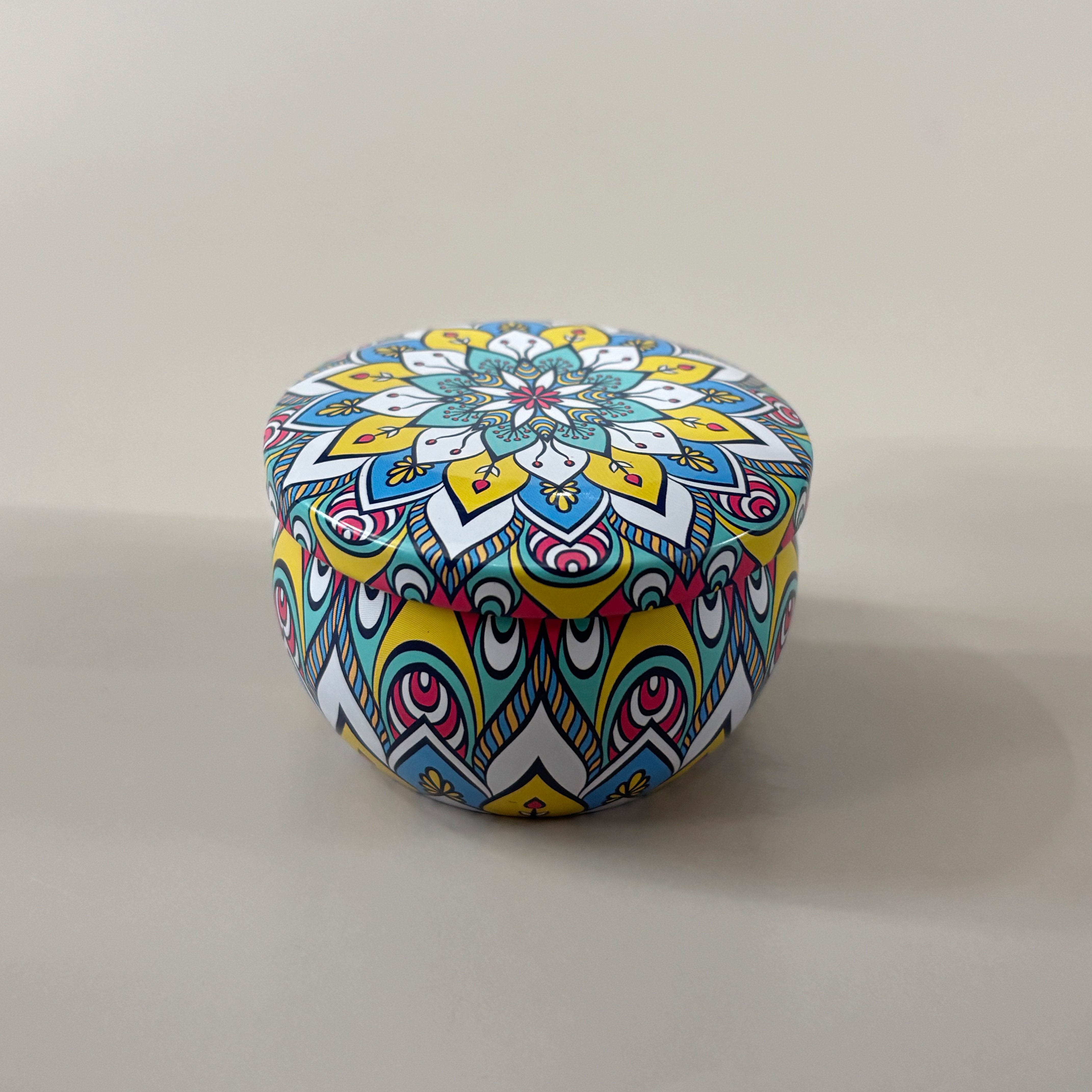 Mandala Patten Candle Display Tin Jar – Bina's Art - Resin Store